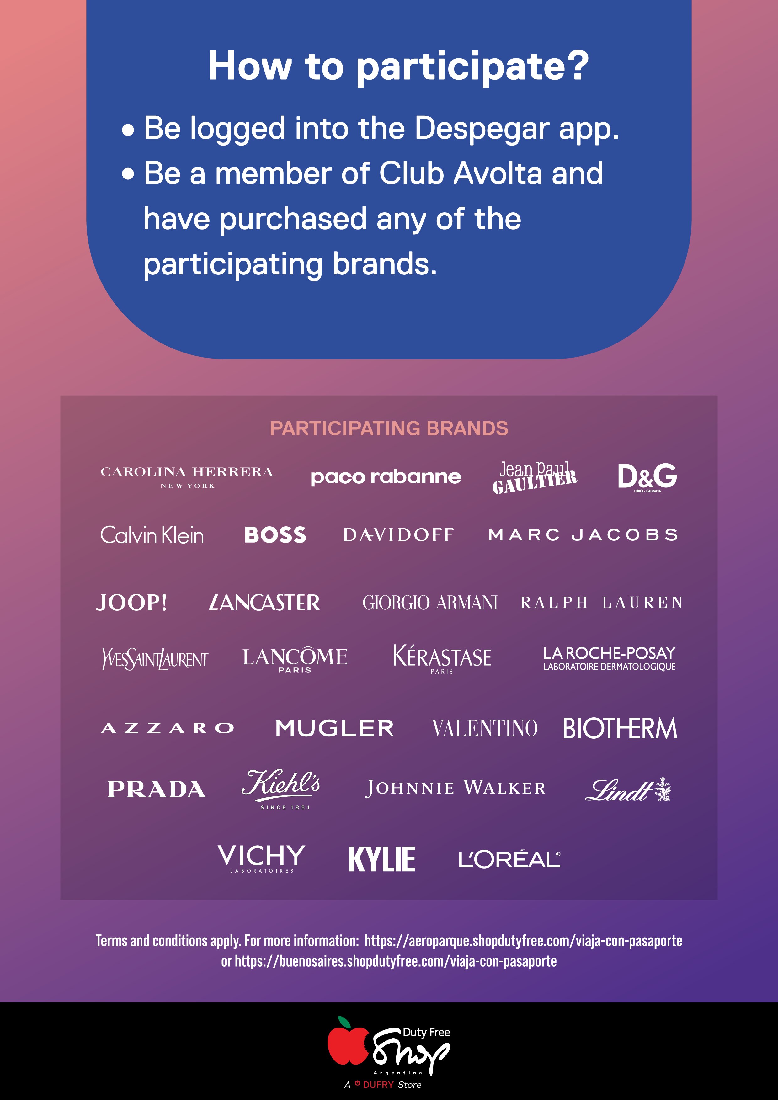 Pasaporte Despegar Clubavolta | Duty Free Buenos Aires Airport Shops